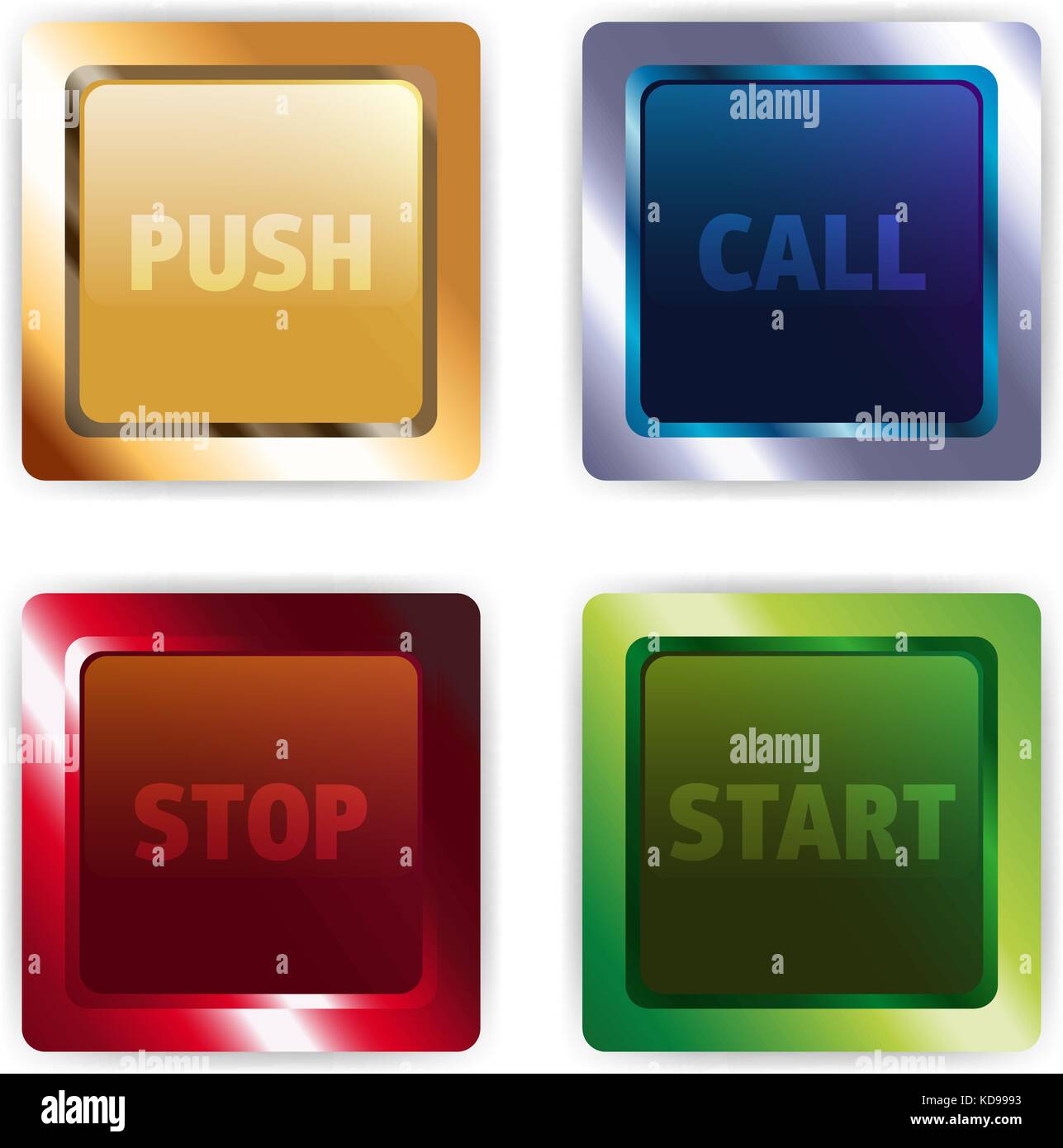 3d Square Button Psd