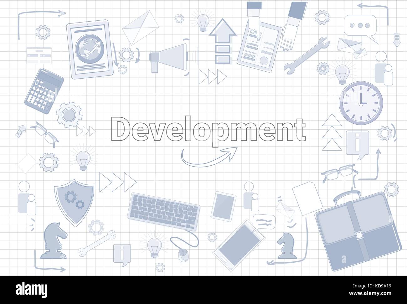 Delepoment Business Strategy Financial Growth Startup Plan Banner Stock ...