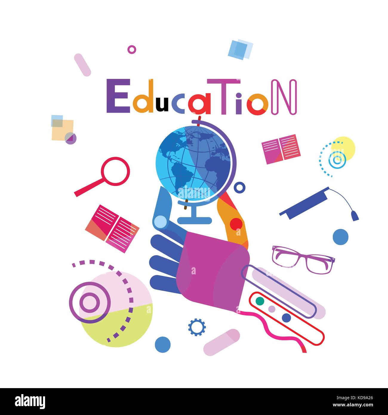 Hand Holding Globe, Education Concept Elearning Online Training Courses ...