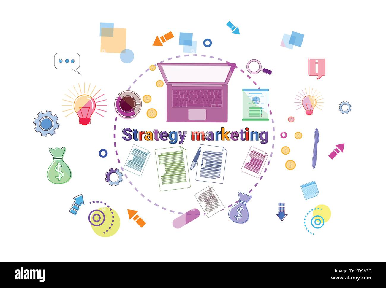 Business Marketing Strategy Development Concept Project Planning Banner ...