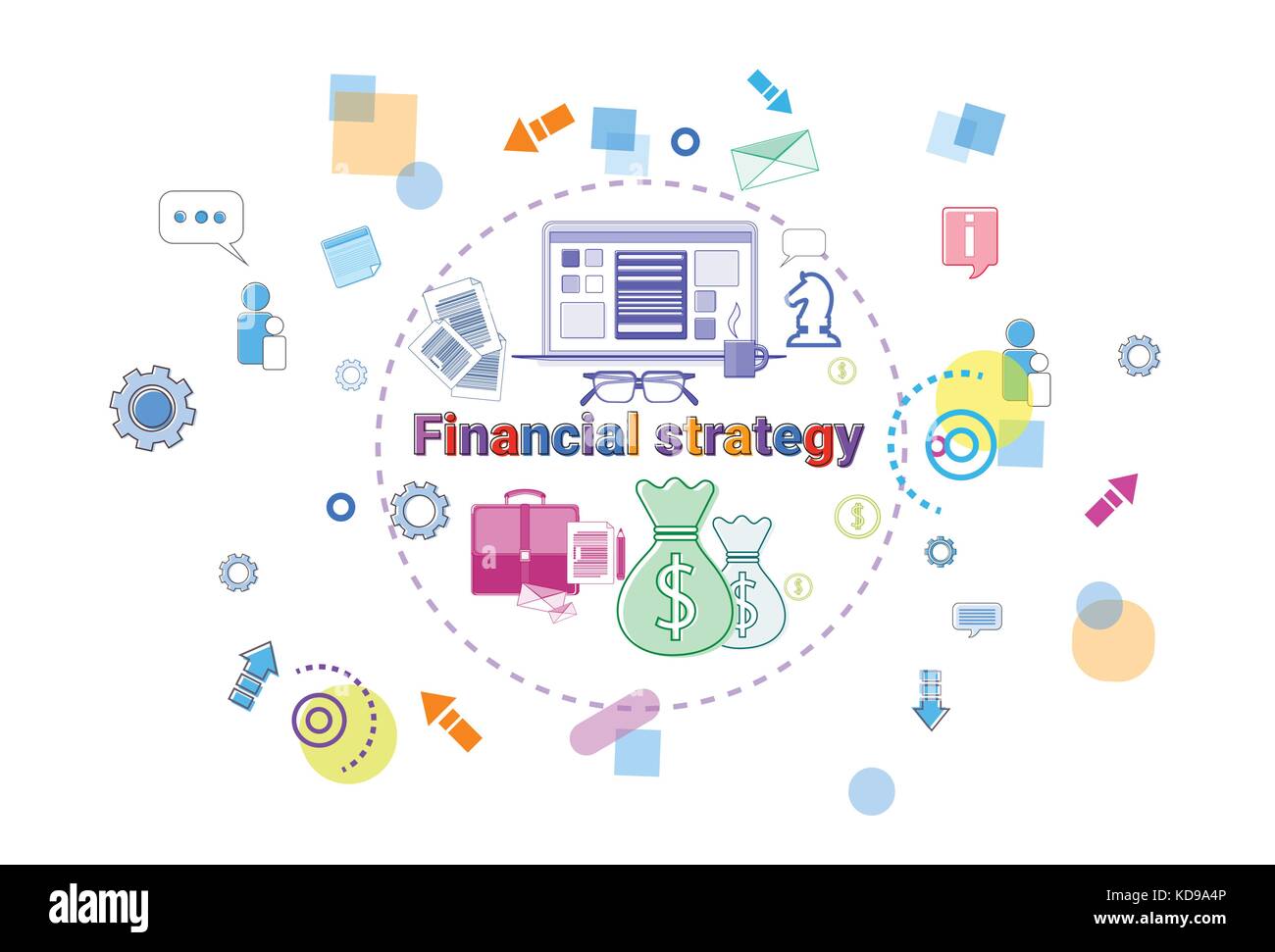 Financial Strategy Concept Business Plan Development Finance Project Banner Stock Vector Image ...