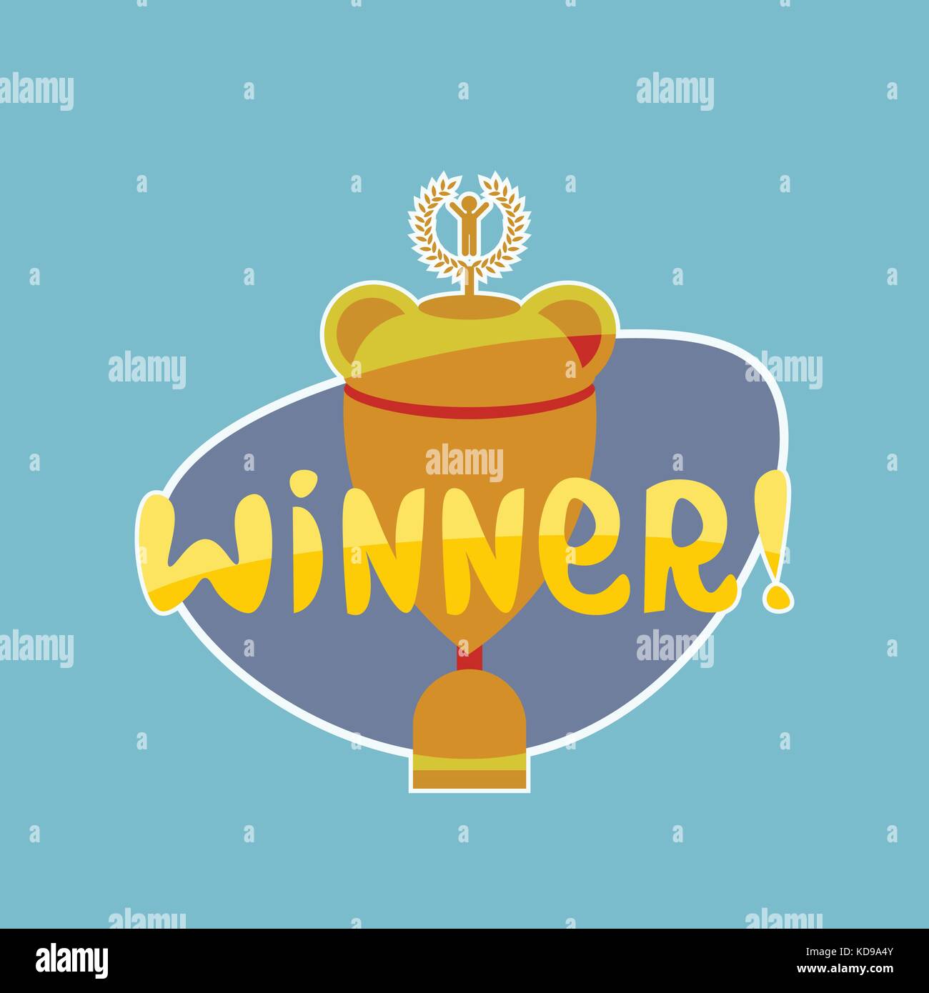 Winner Sticker Social Media Network Message Badges Design Stock Vector ...