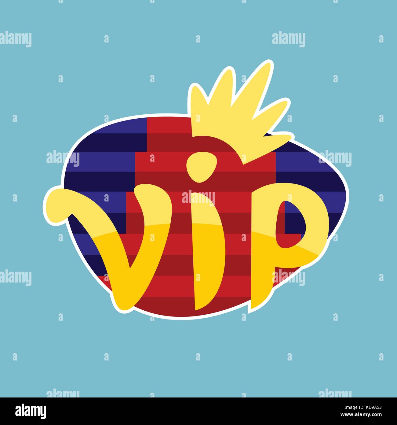 Vip Sticker Social Media Network Message Badges Design Stock Vector ...