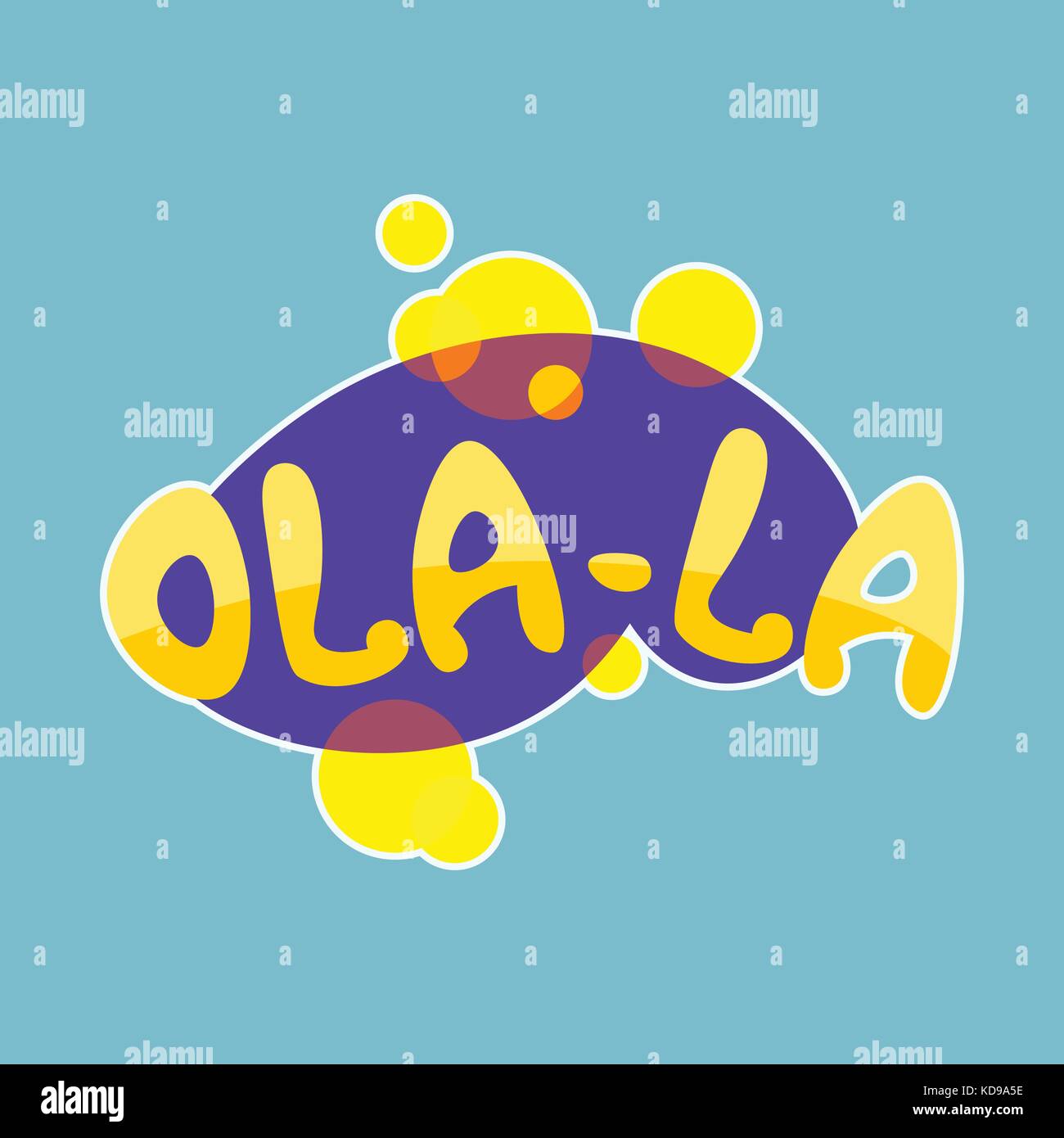Olala Sticker Social Media Network Message Badges Design Stock Vector ...