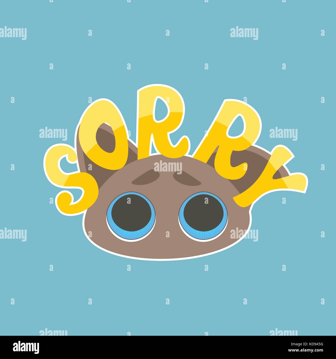 Sorry Sticker Social Media Network Message Badges Design Stock Vector ...