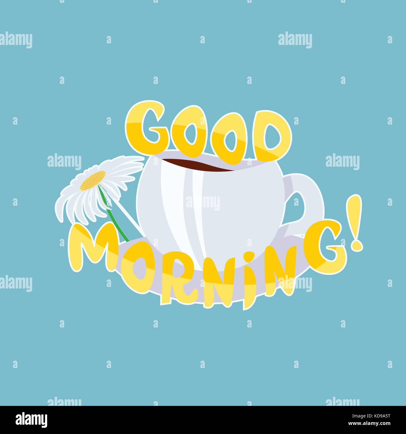 Good Morning Sticker Social Media Network Message Badges Design Stock ...