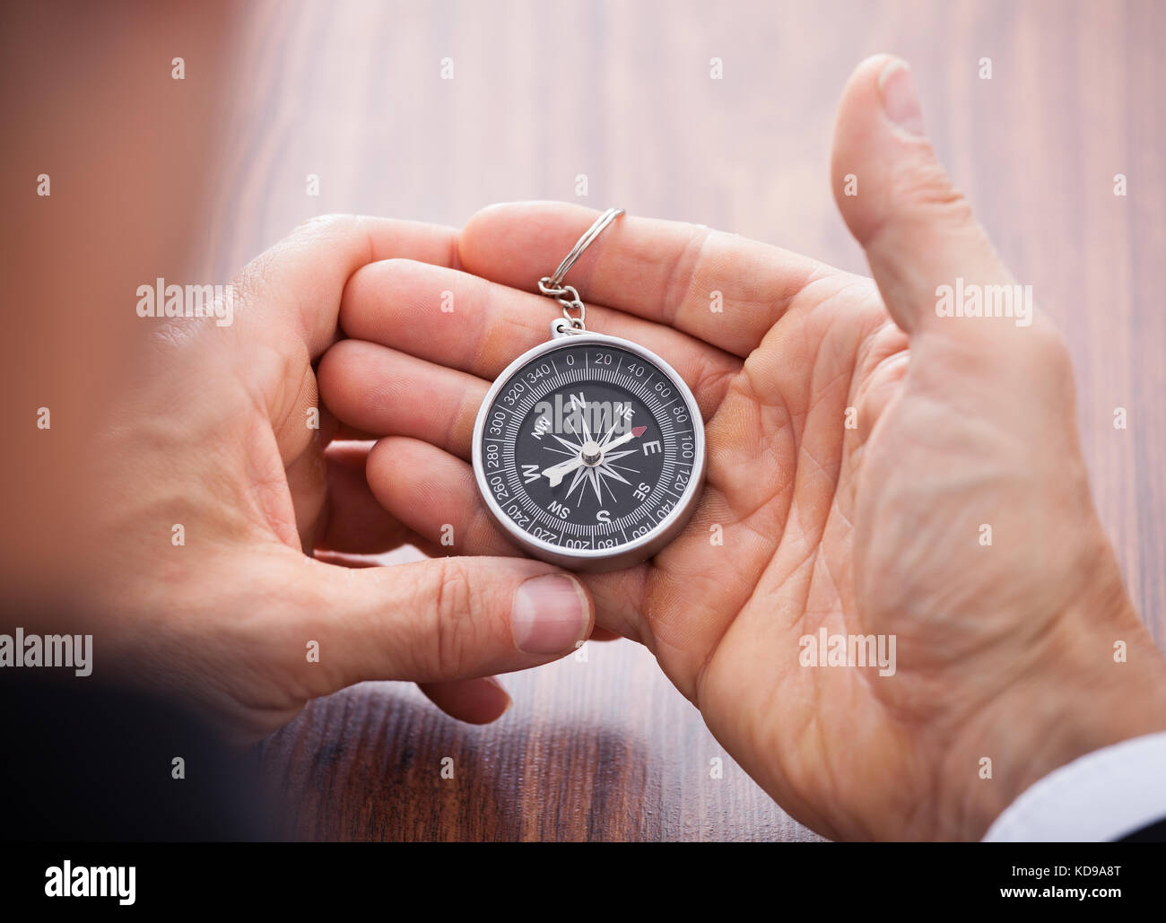 Close-up Of Hand Holding Compass On White Background Stock Photo - Alamy