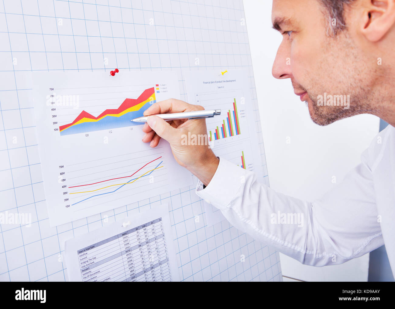 Businessman paper chart on hi-res stock photography and images - Alamy