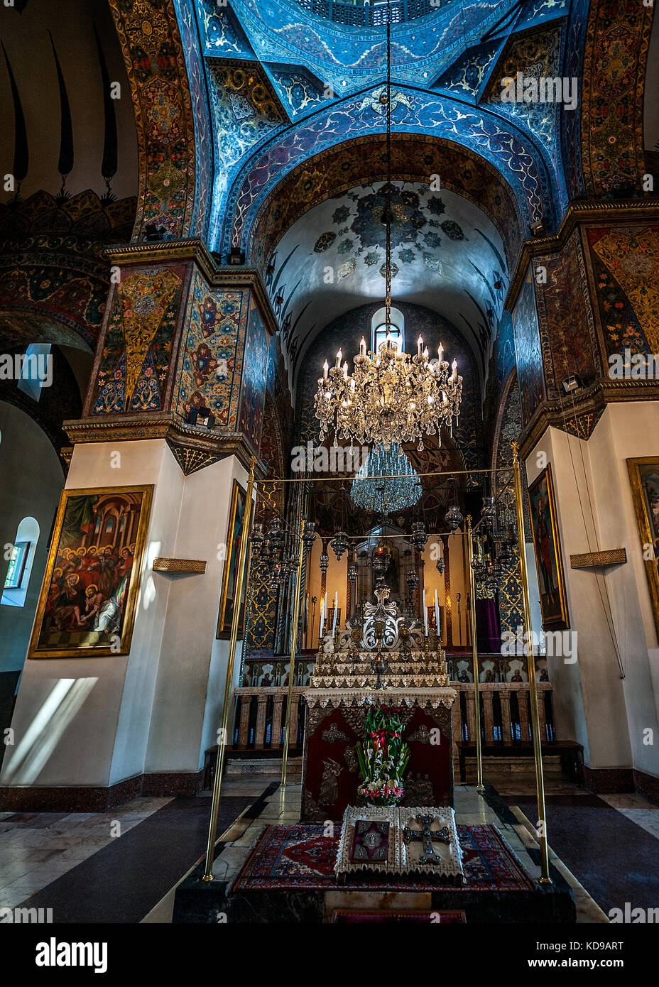 Armenia, the interior of the Etchmiadzin Cathedral - "The Descent of the Only Begotten" - the ...
