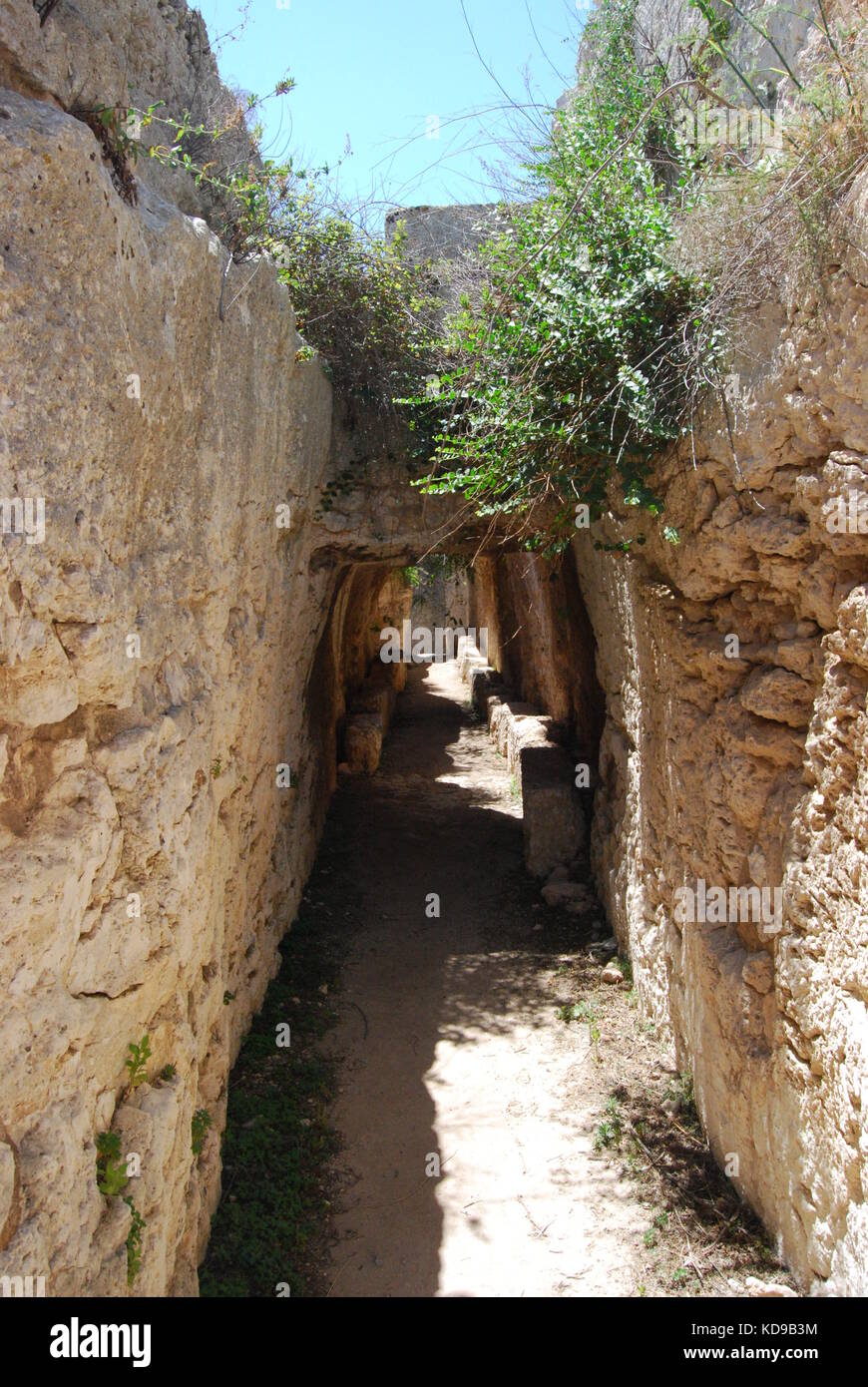 Ancient Greek archaeological sites in Syracuse, Sicily, Italy. Euryalus ...