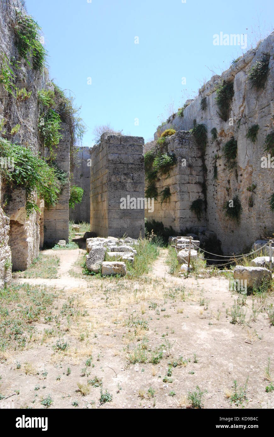 Ancient Greek archaeological sites in Syracuse, Sicily, Italy. Euryalus ...