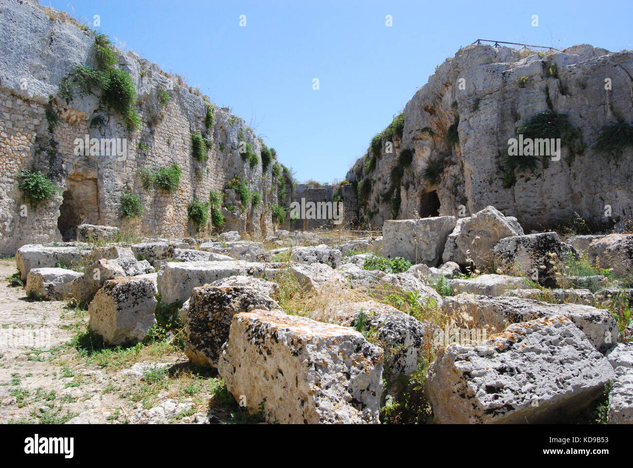 Ancient Greek archaeological sites in Syracuse, Sicily, Italy. Euryalus ...