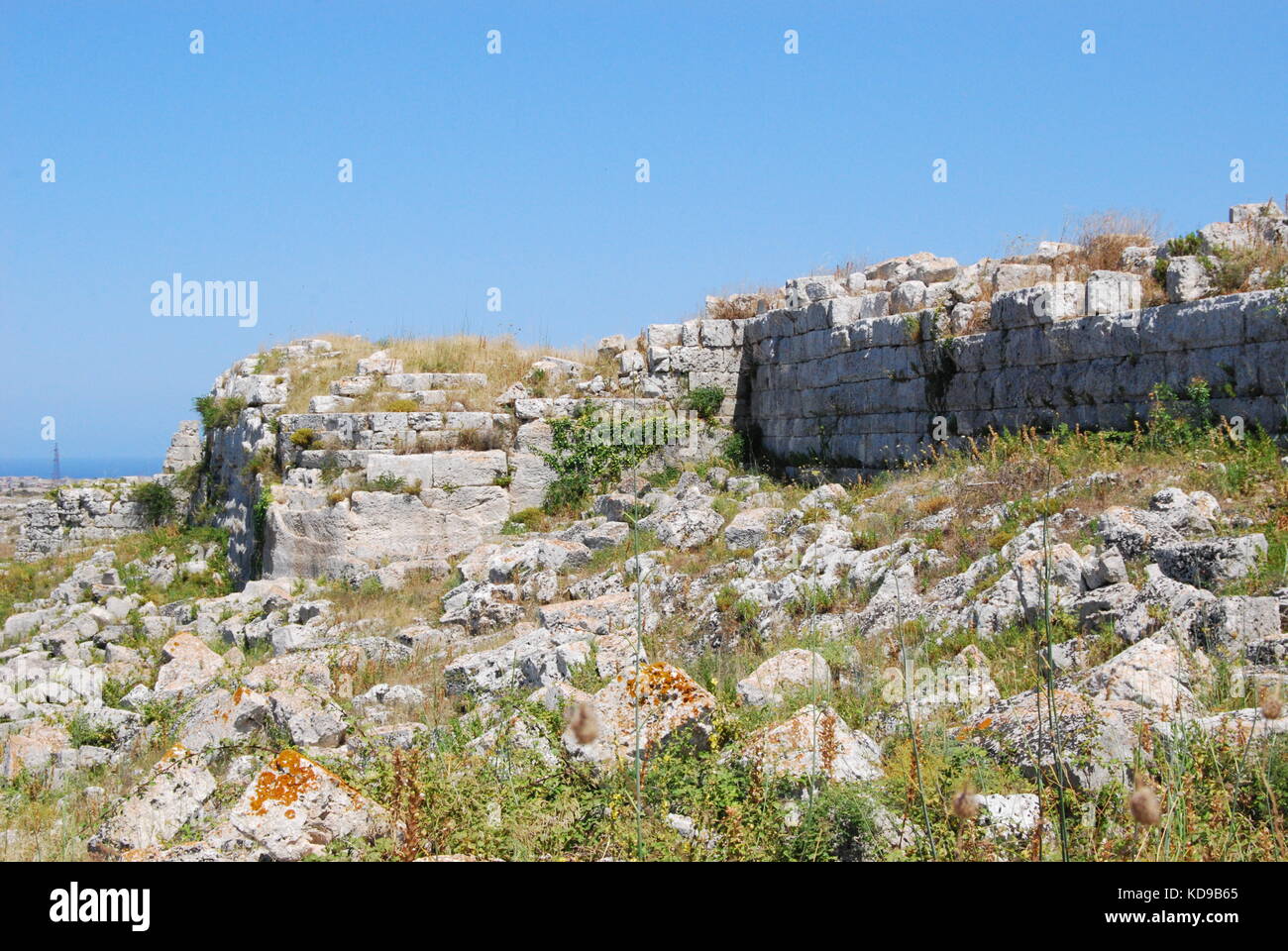 Ancient Greek archaeological sites in Syracuse, Sicily, Italy. Euryalus ...