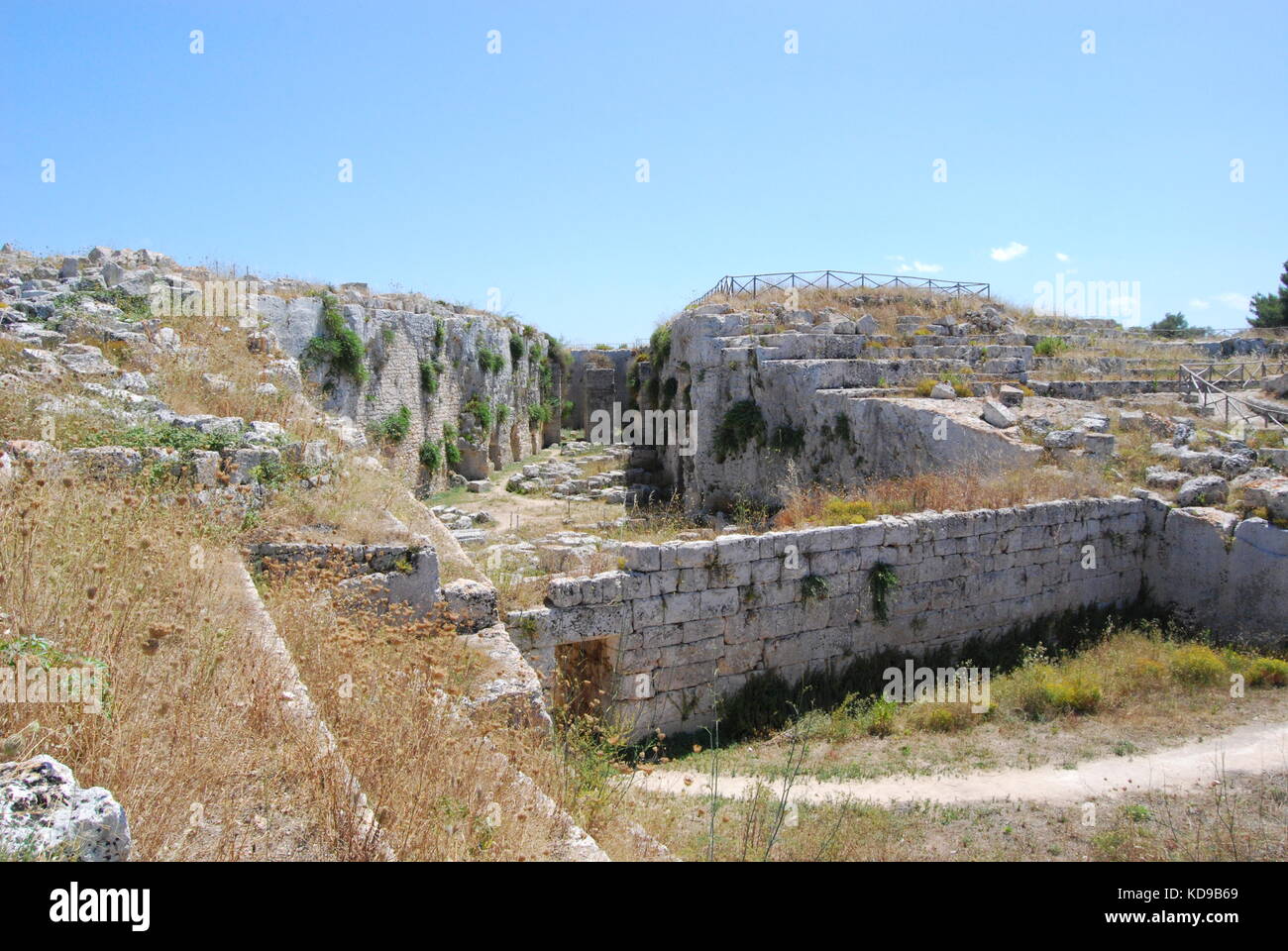 Ancient Greek archaeological sites in Syracuse, Sicily, Italy. Euryalus ...