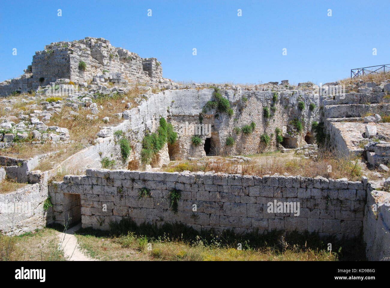 Ancient Greek archaeological sites in Syracuse, Sicily, Italy. Euryalus ...