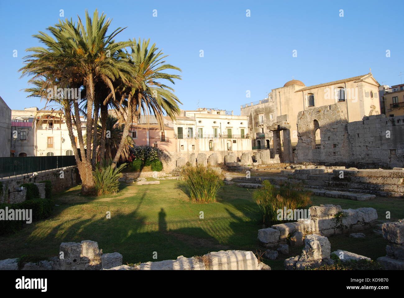 Ancient Greek archaeological sites in Syracuse, Sicily, Italy. Summer ...