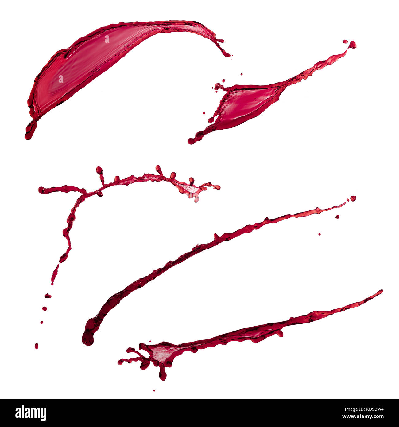 Red liquid splash collection isolated hi-res stock photography and ...