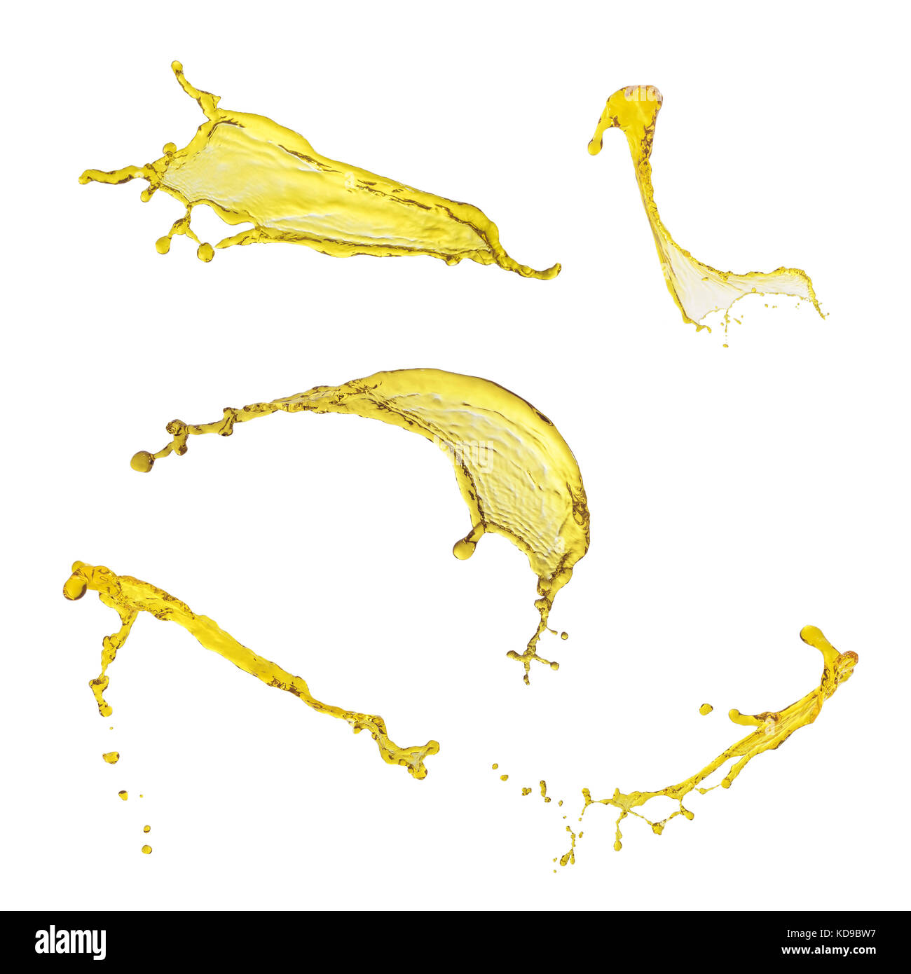 Beautiful collection of oil sprays isolated over white background Stock ...