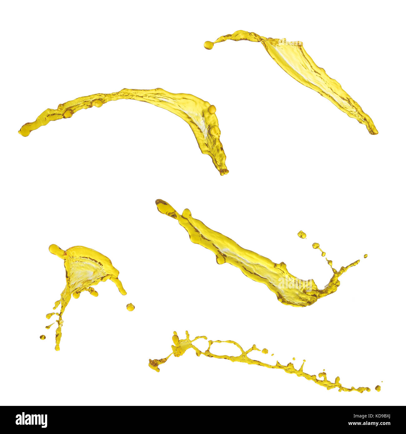 Elegant collection of beautiful engine oil isolated over white ...