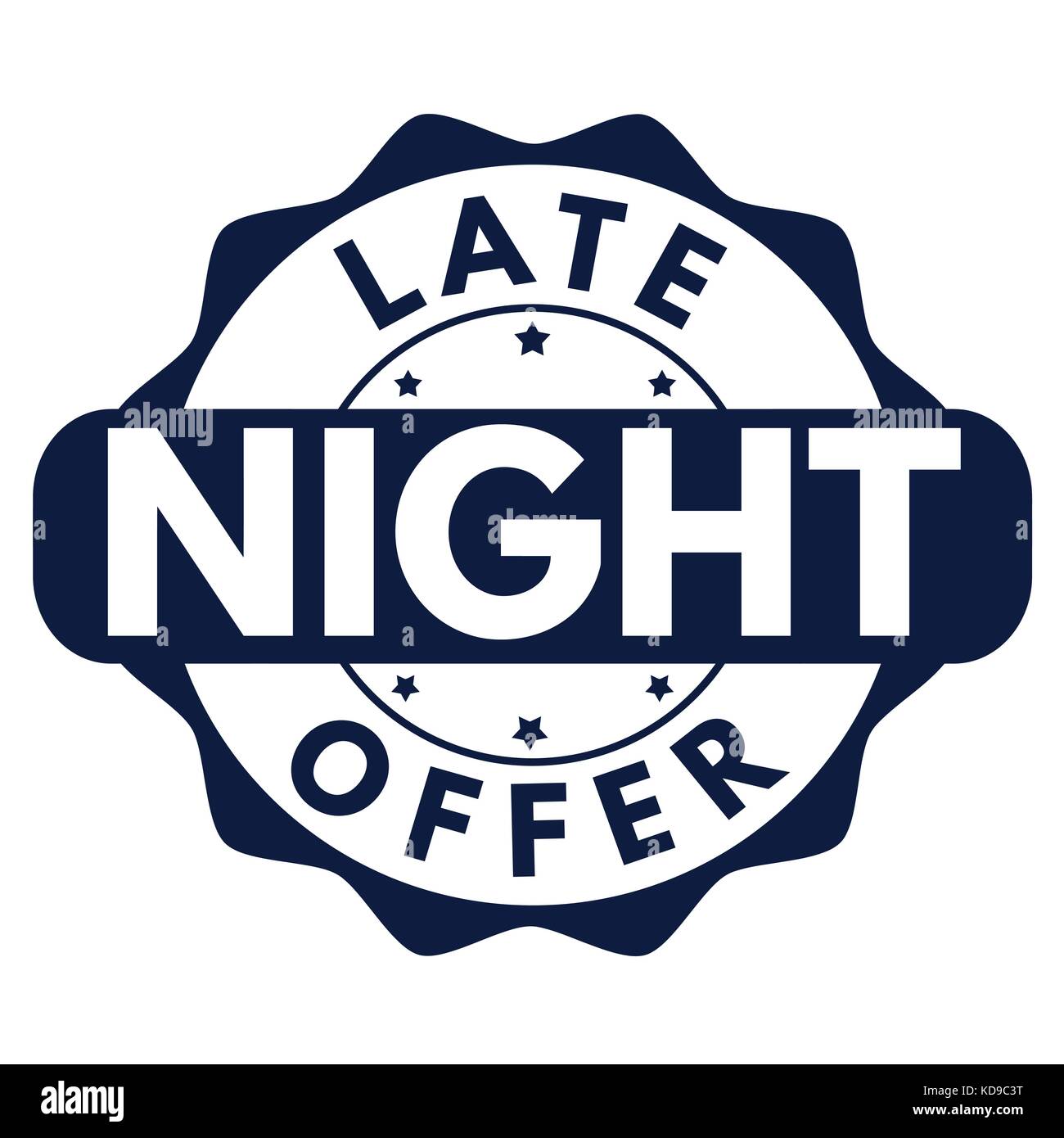Late night offer grunge rubber stamp on white background, vector ...