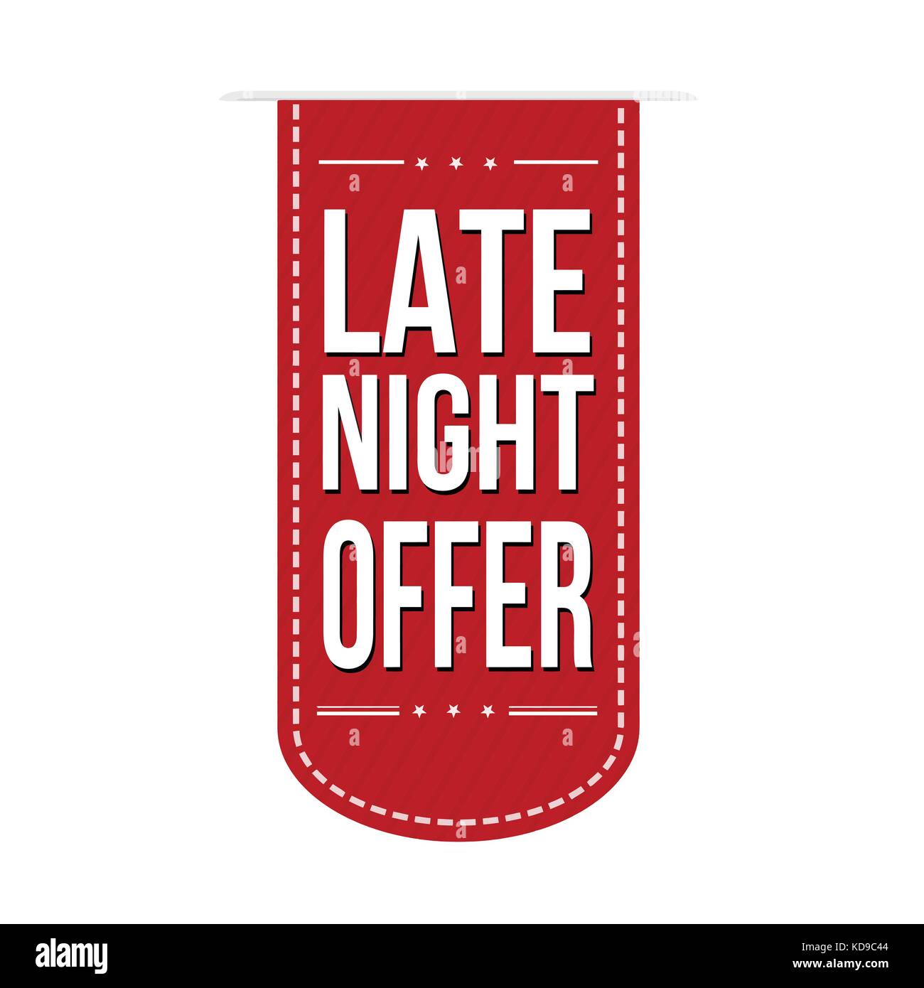 Late night offer banner design over a white background, vector ...