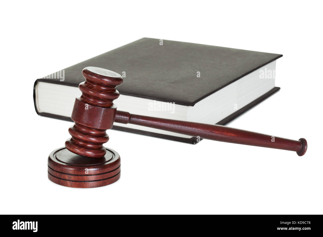 Judge gavel and law book. Isolated on white Stock Photo - Alamy