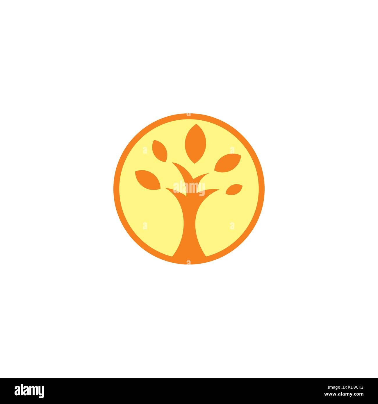 simple tree in circle logo vector Stock Vector Image & Art - Alamy