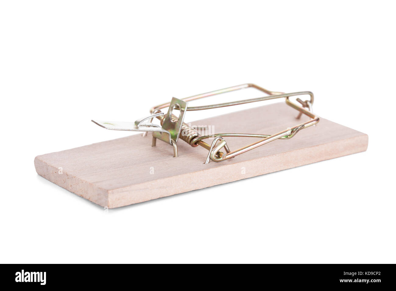 Wooden Mouse Trap Isolated On White Background Stock Photo - Alamy