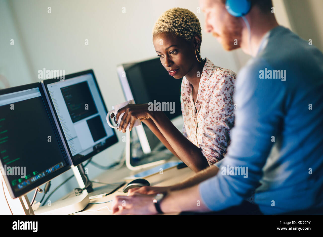 Software engineers working on project and programming in company Stock Photo - Alamy