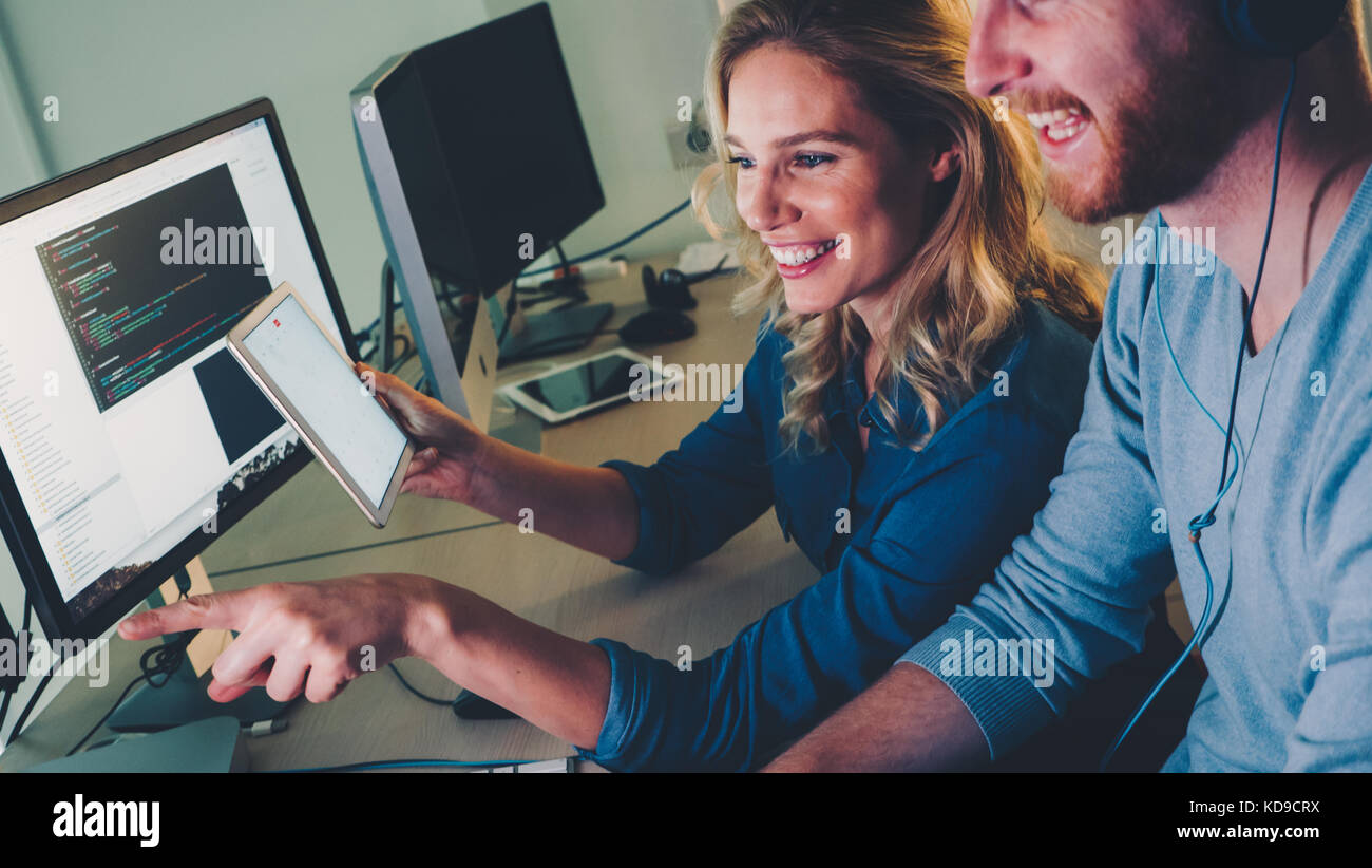 Software engineers working on project hi-res stock photography and images - Alamy