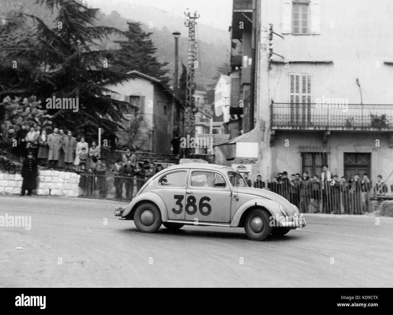 VW Beetle in 1954 Monte Carlo Rally Stock Photo - Alamy