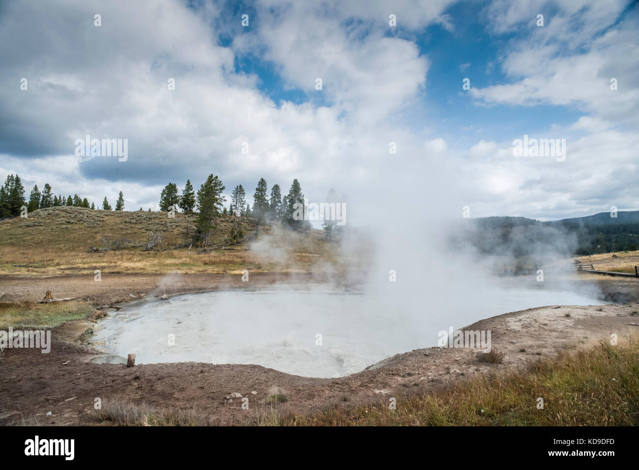 Mud volcano geo-thermal basin at Yellowstone National Park, Wyoming ...
