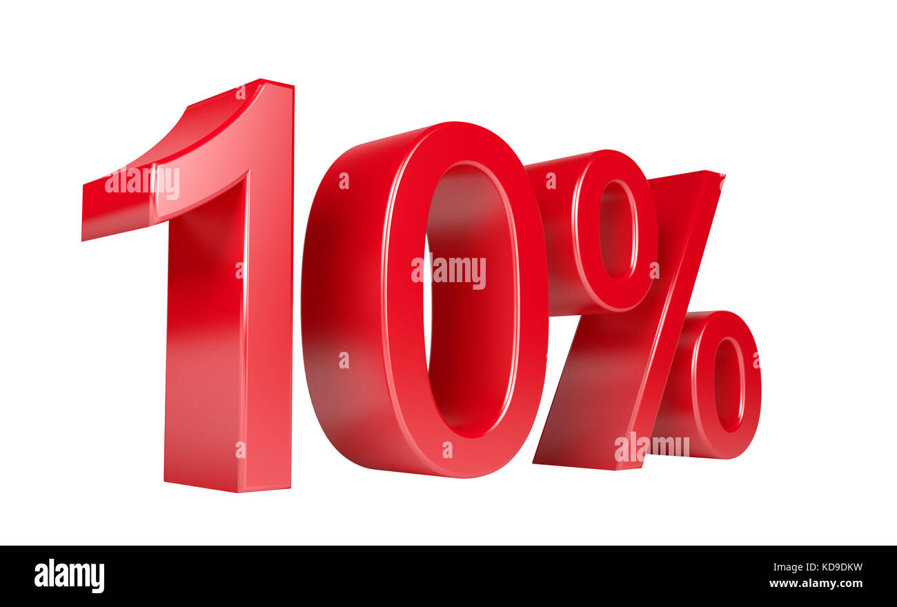 10% Sale Discount. Isolated On White Background Stock Photo - Alamy