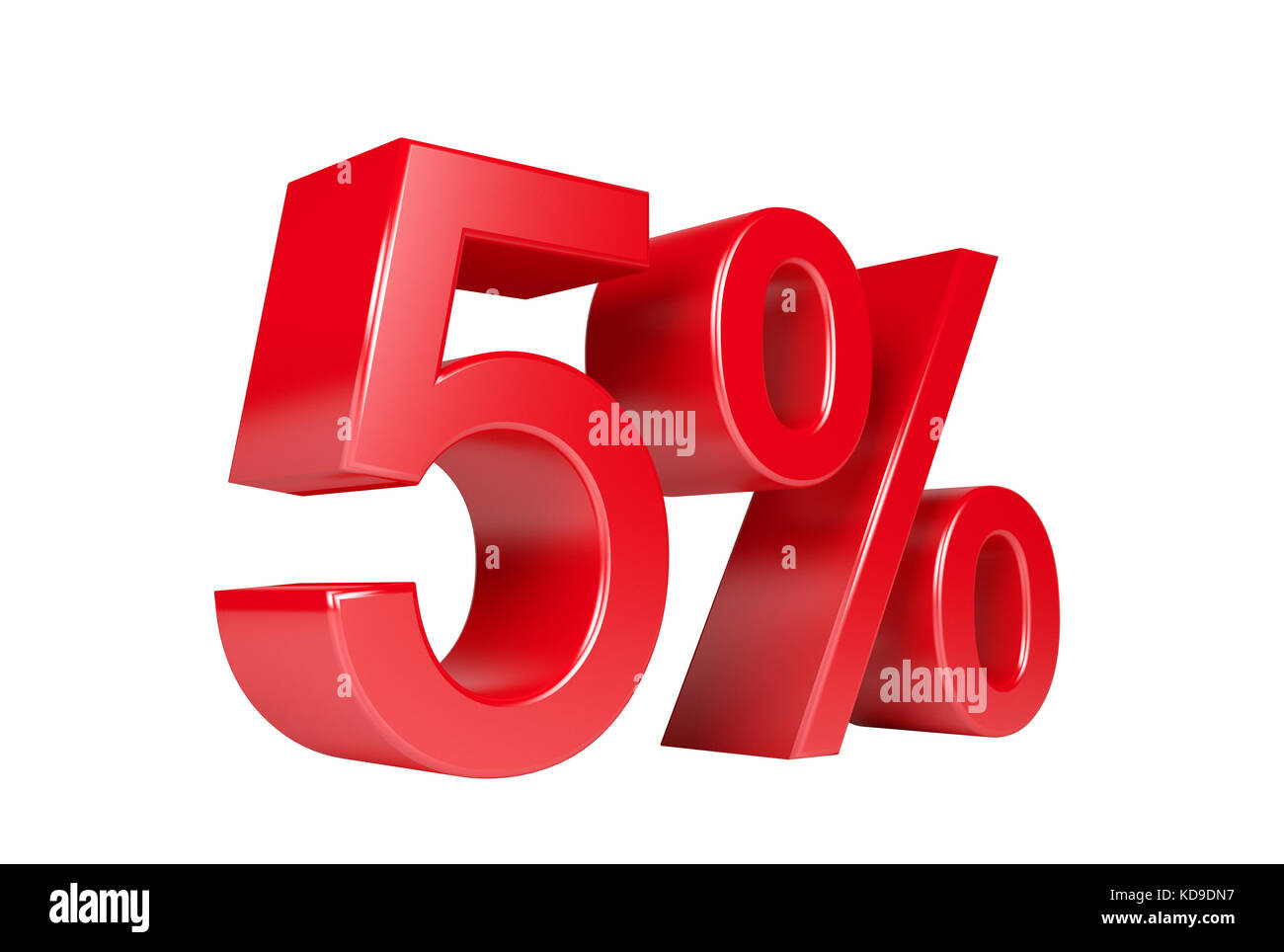 5% Sale Discount. Isolated On White Background Stock Photo - Alamy