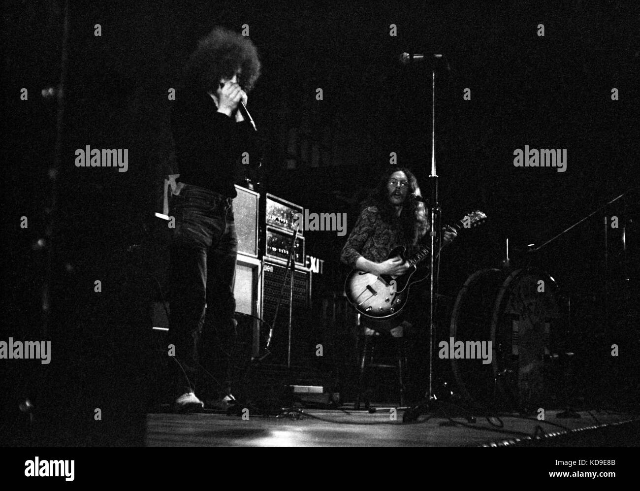Founding band members Peter Hope-Evans (left) and John Fiddler perform ...