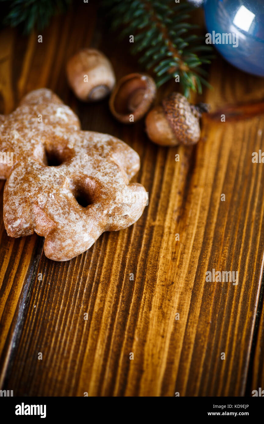 New Year's toys with gingerbread Stock Photo - Alamy
