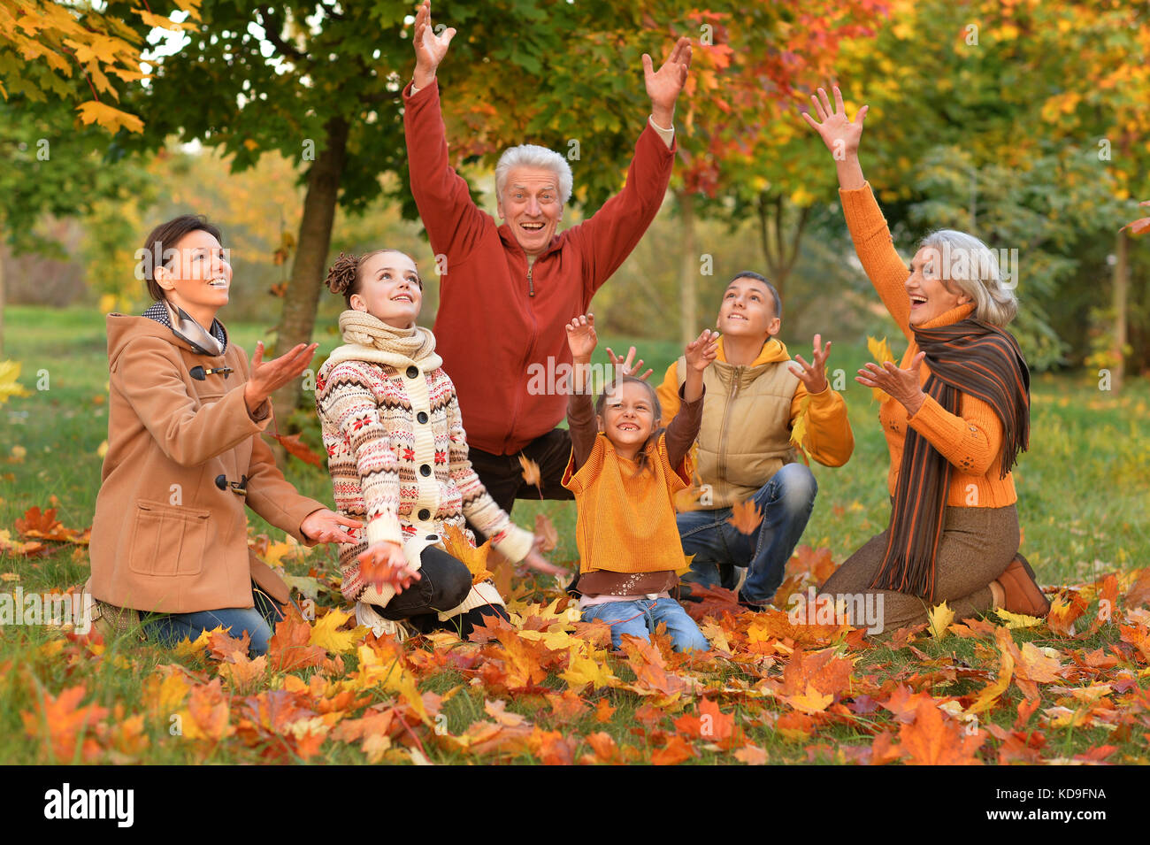 Big happy family Stock Photo - Alamy