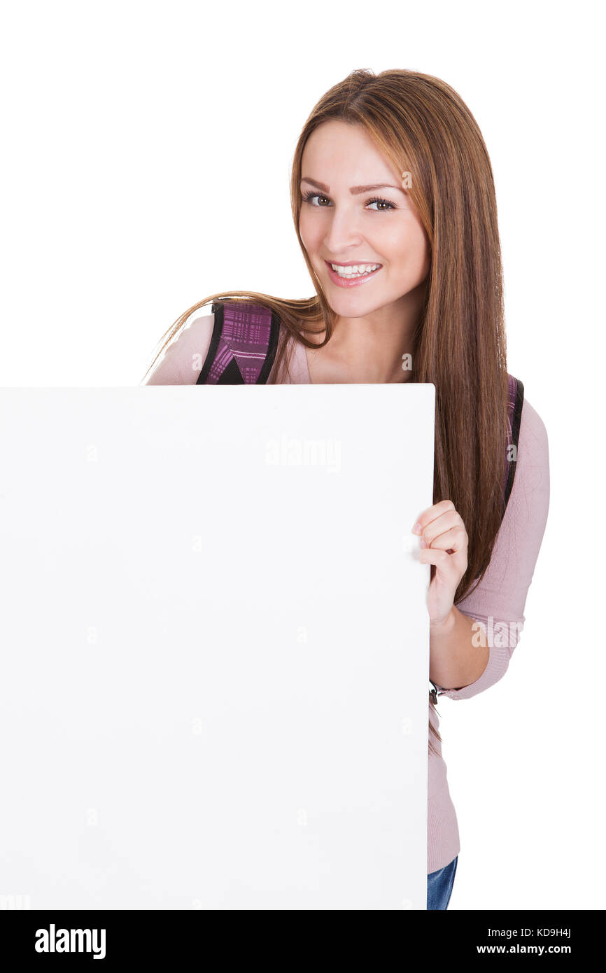 Student with placard hi-res stock photography and images - Alamy