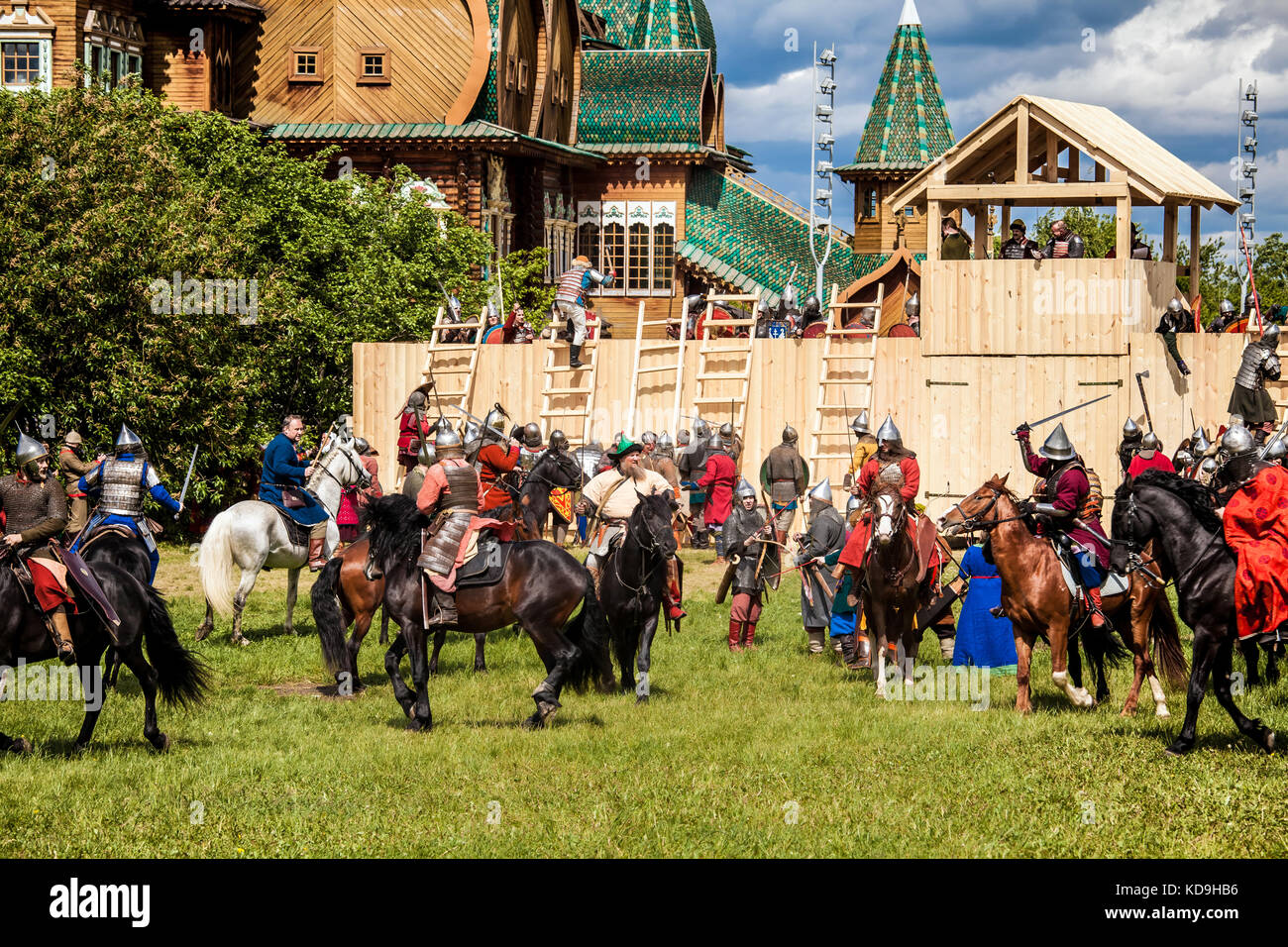 Moscow, Russia - June, 2017: History reenactment in Kolomenskoe in ...