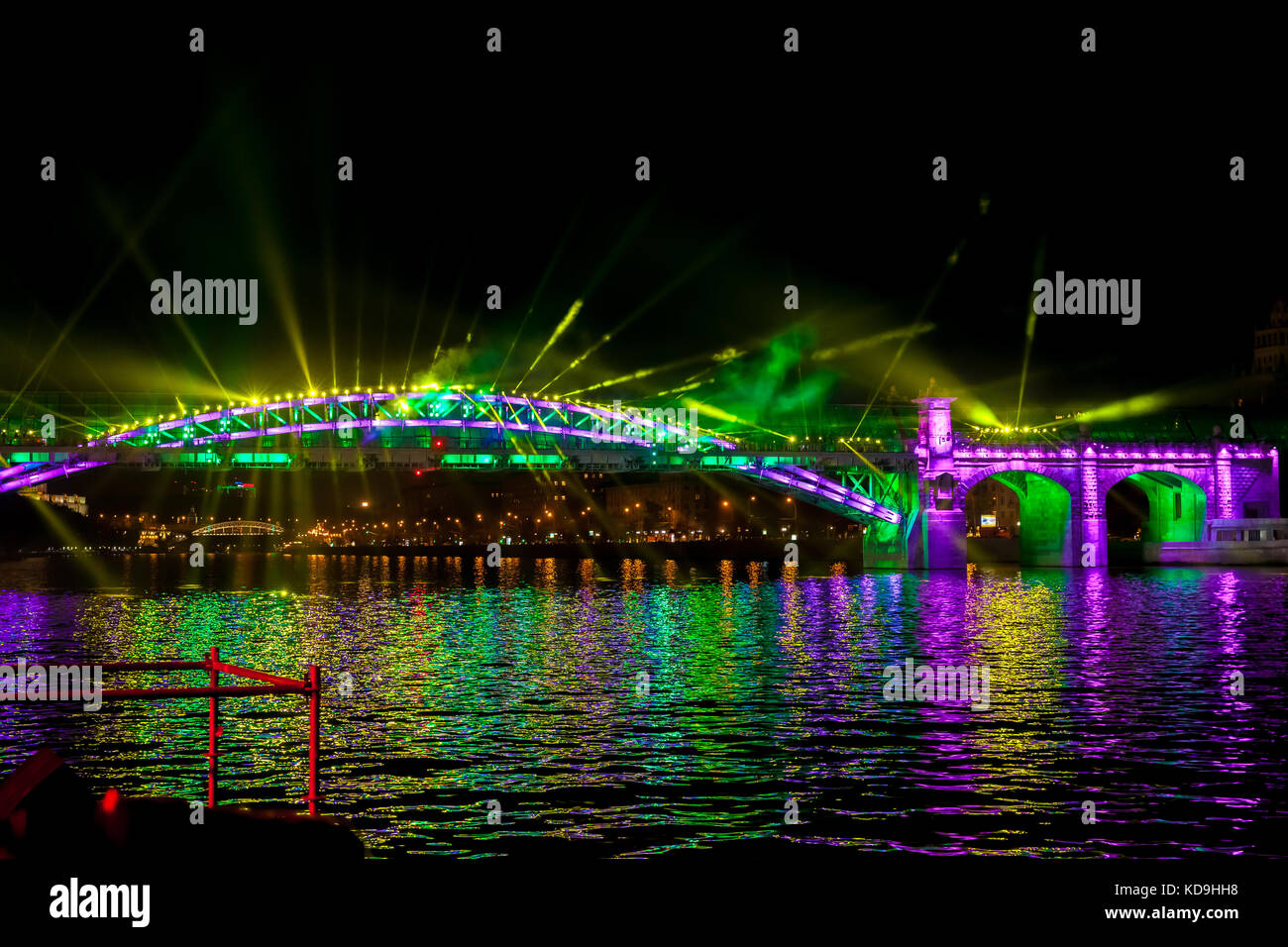 International Festival Circle of Light. Laser video mapping show on the ...