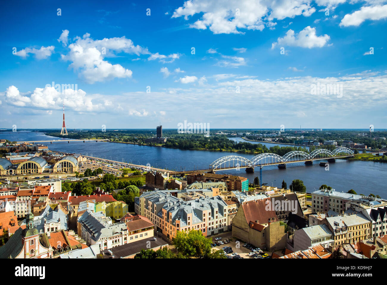 Beautiful aerial view riga city hi-res stock photography and images - Alamy