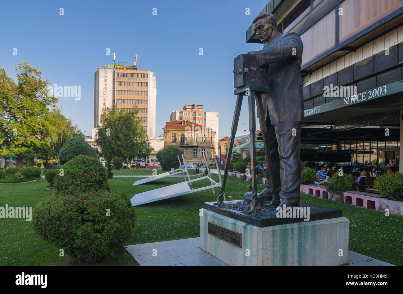 Bitola, Macedonia - 30 June 2017 : Statue in honor of Milton Manaki in ...