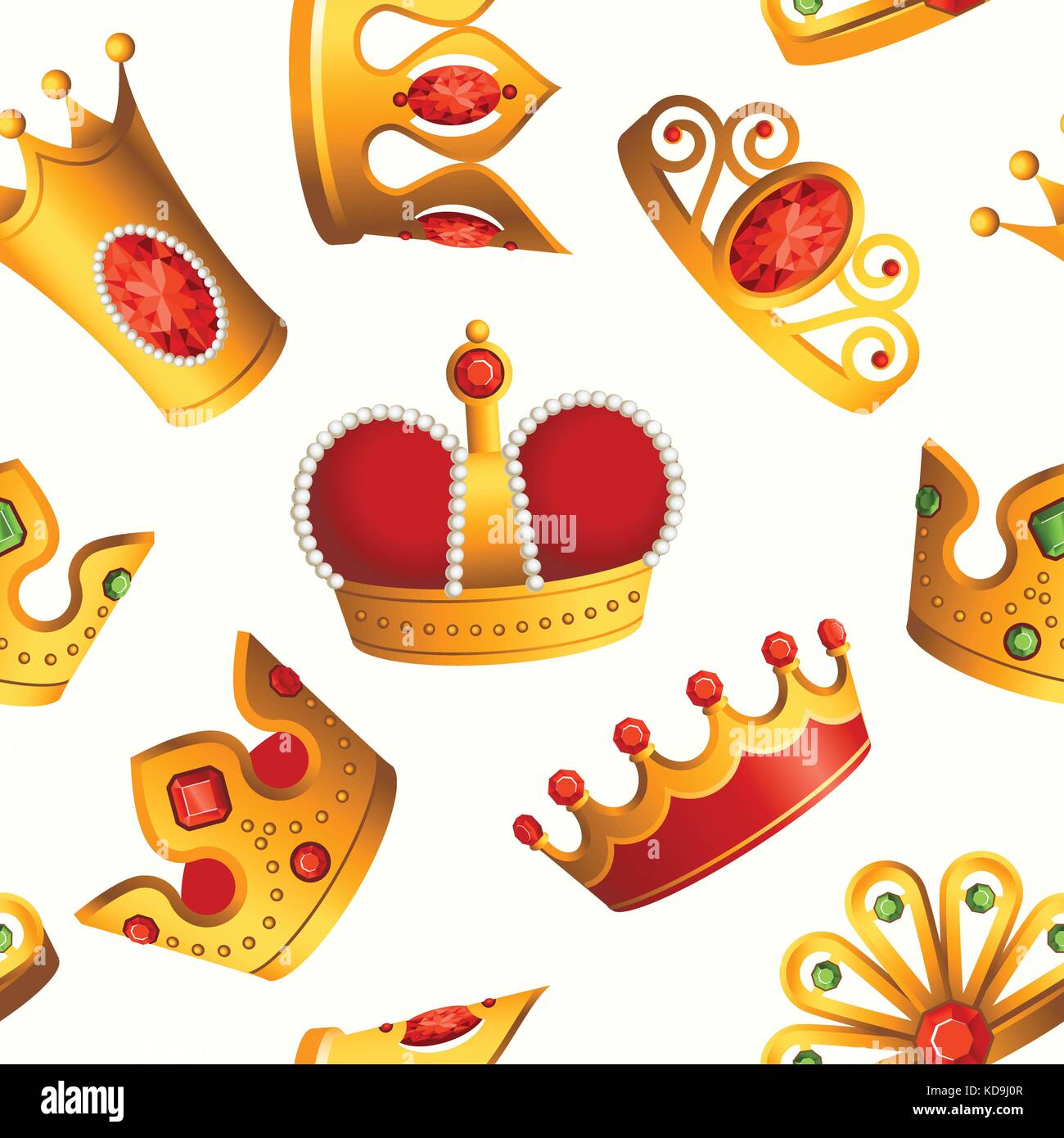 Crowns pattern - seamless modern material design background Stock ...