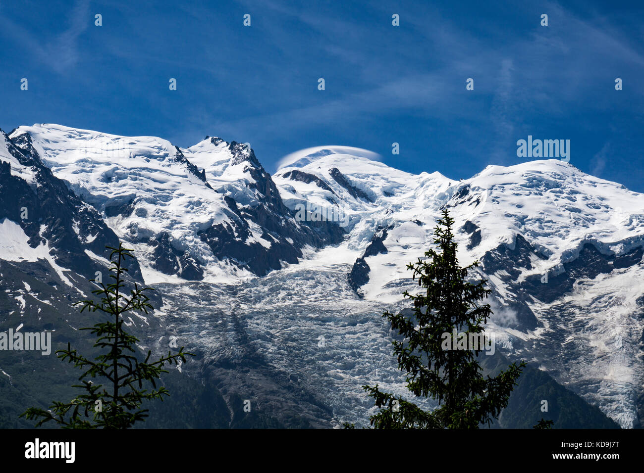 View of the Mont Blanc on a beautiful sunny day. Alps Stock Photo - Alamy