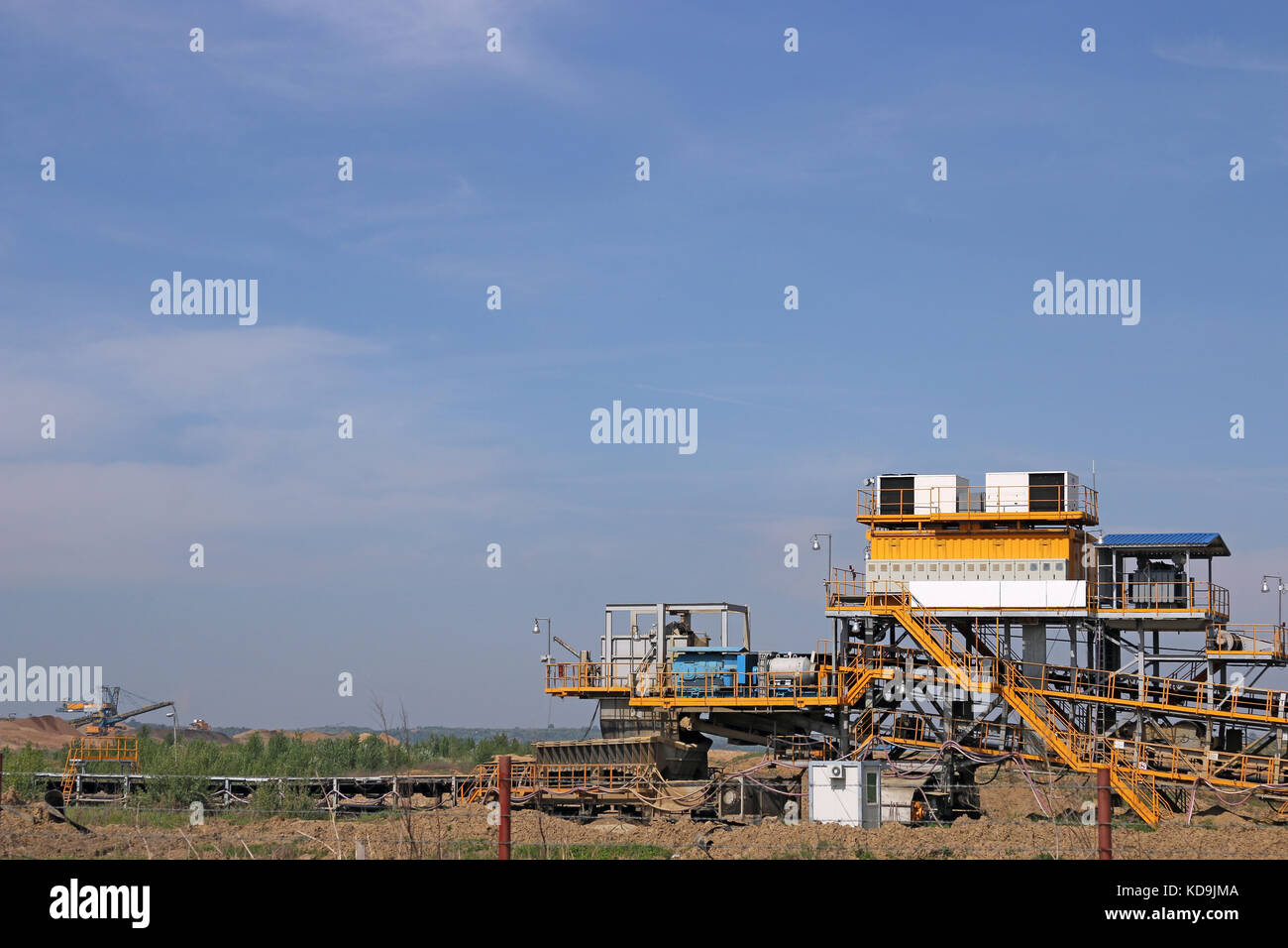 open pit coal mine with excavators and machinery Stock Photo - Alamy