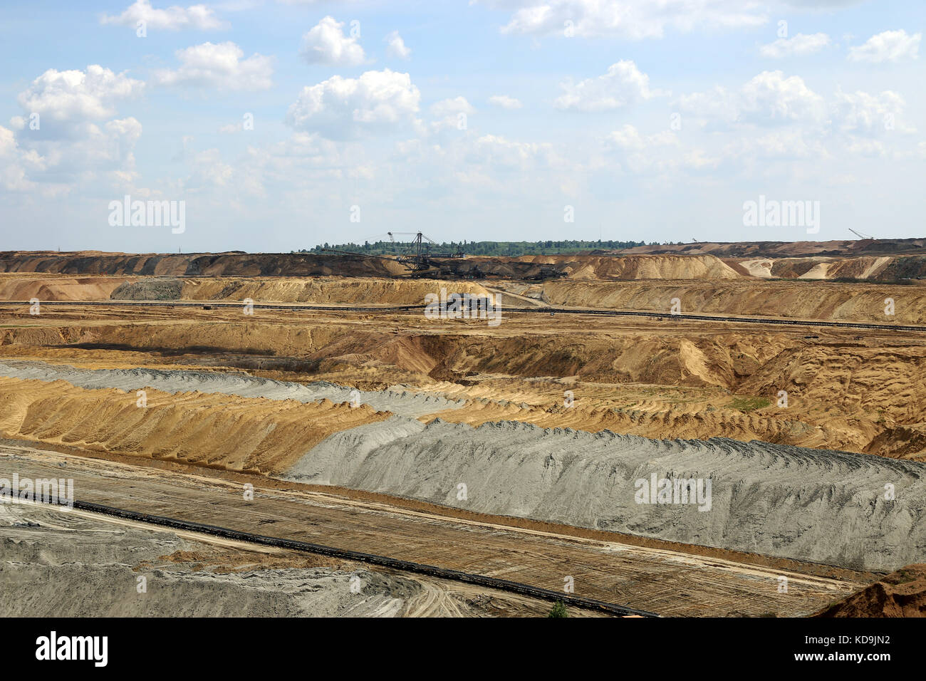 open pit coal mine with excavators Stock Photo - Alamy