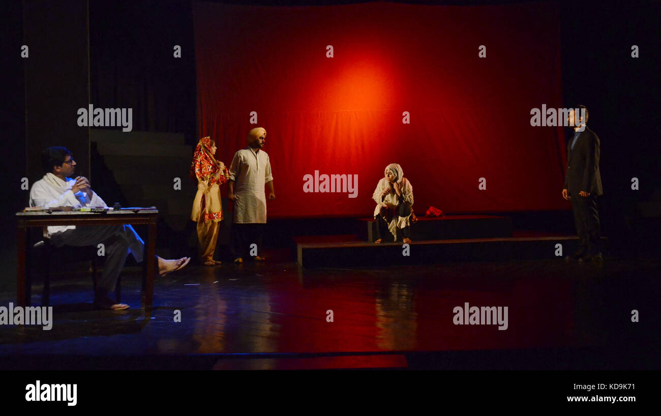 Pakistani artist performing on the stage during a drama titled 'Kaun ...