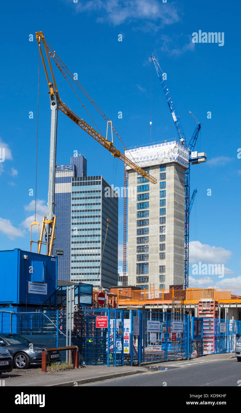 The CIS building and the core of the Angel Gardens apartments ...