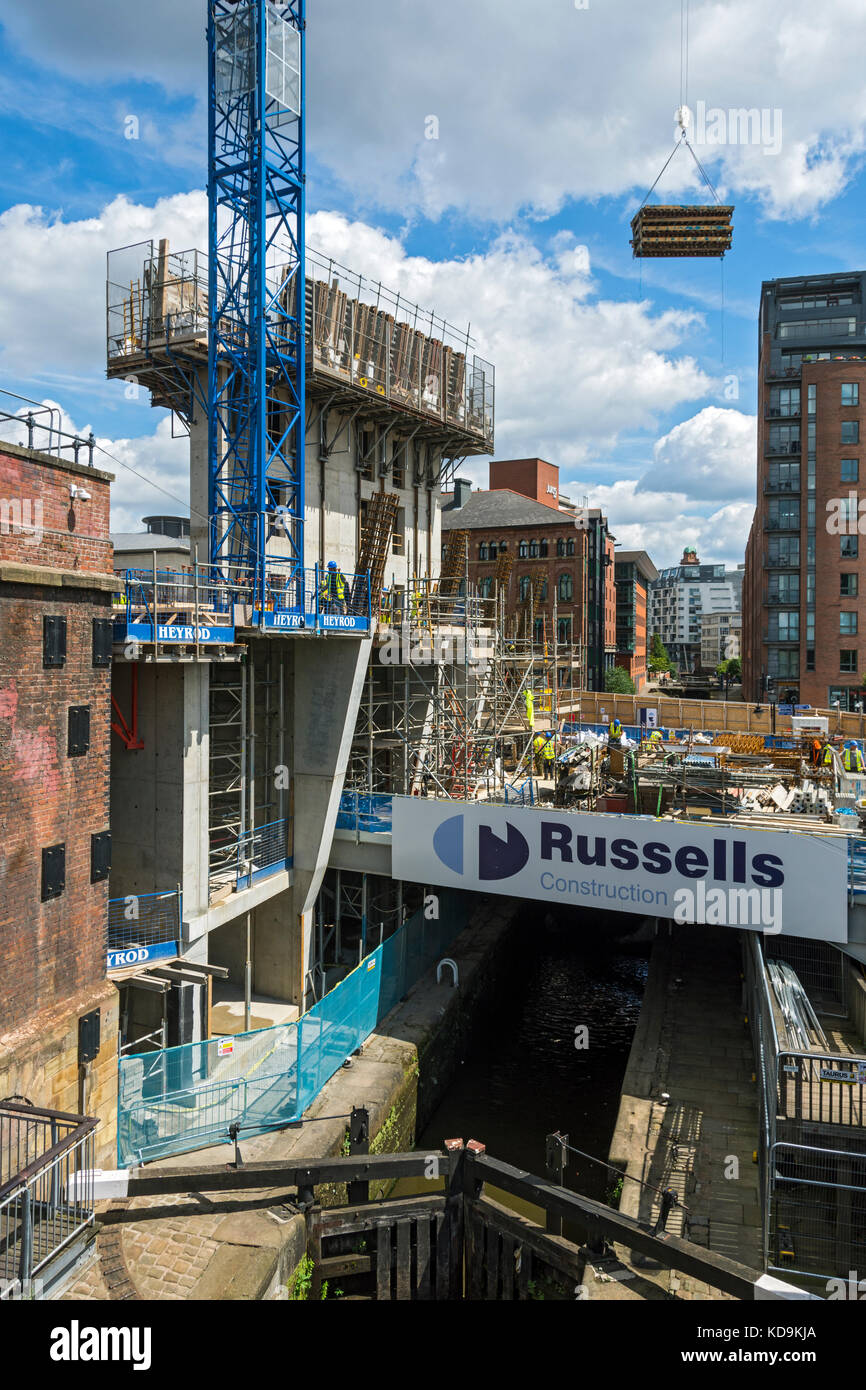 The Axis apartment block under construction, by the Rochdale canal ...