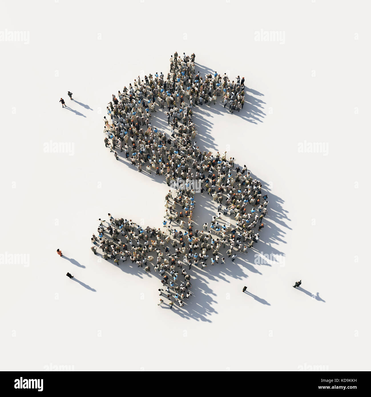 Crowd people money shape hi-res stock photography and images - Alamy